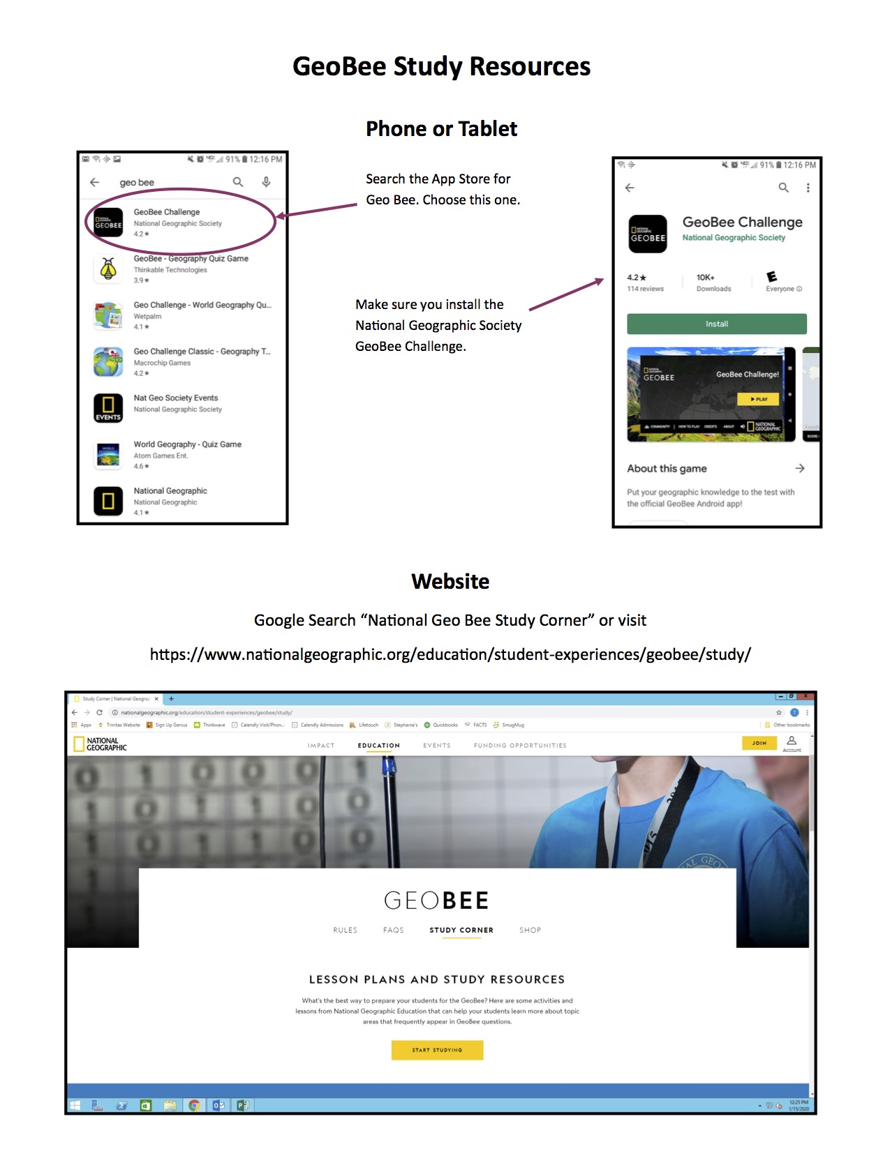 How Do I Study for the GeoBee? - Trinitas Classical Christian School ...
